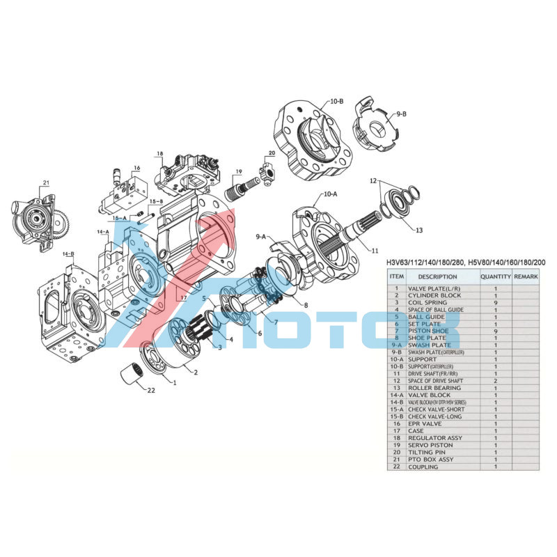 Kawasaki - Запчасти для гидравлики: каталог, цены